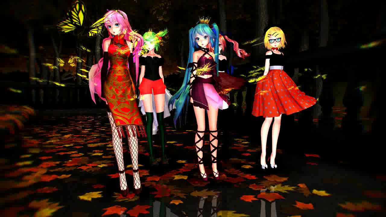 MMD Bar Bar Bar - Luka, Miku, Gumi, Rin, Teto - YouTube