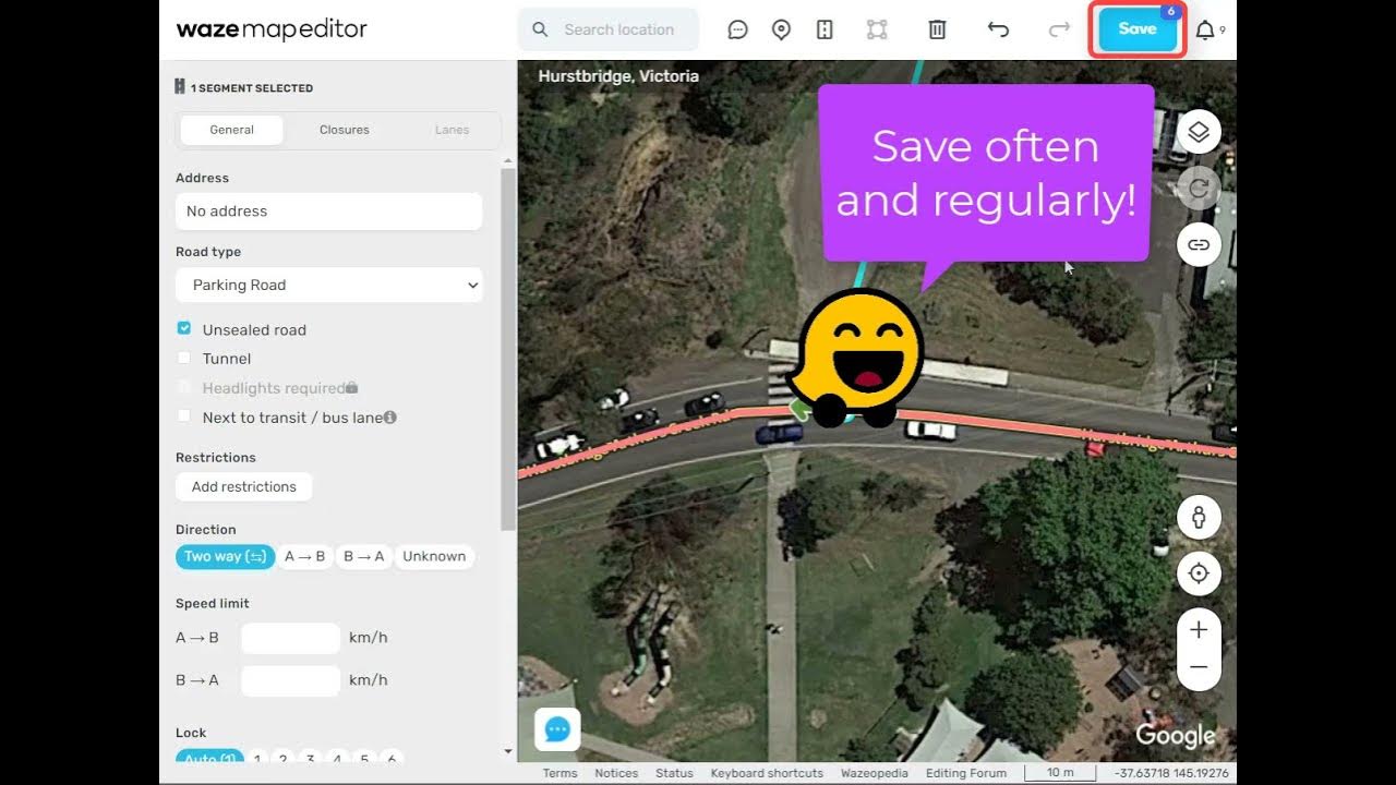 Check turns, allow all turns and tricky segment connections in Waze Map Editor - YouTube