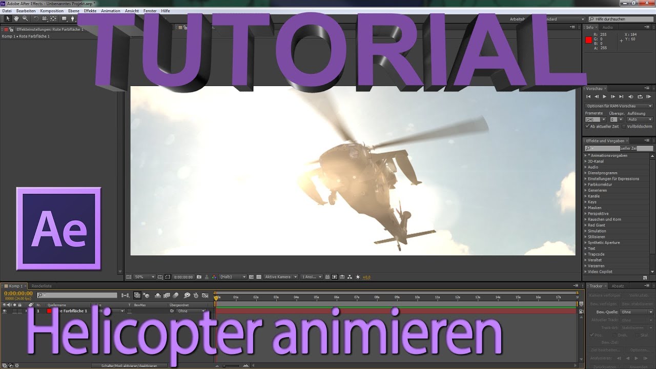 3D Helicopter und Rotor animieren TUTORIAL - Element3d + After Effects ...