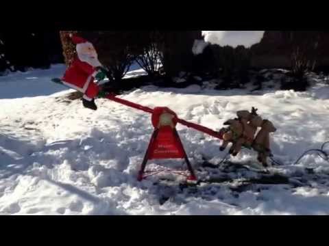 6' Gemmy Animated Christmas Teeter Totter - YouTube
