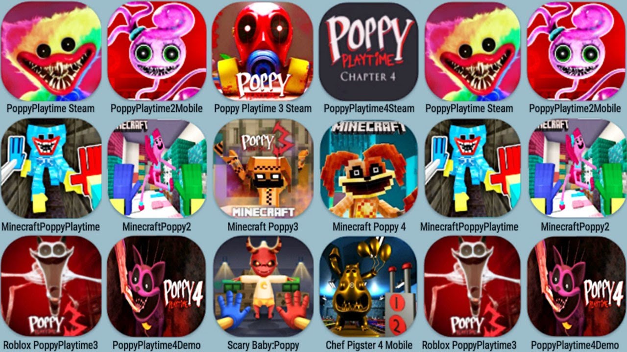 Poppy Playtime Chapter 4 Minecraft, Poppy 3 Steam, Poppy 3 Roblox ...