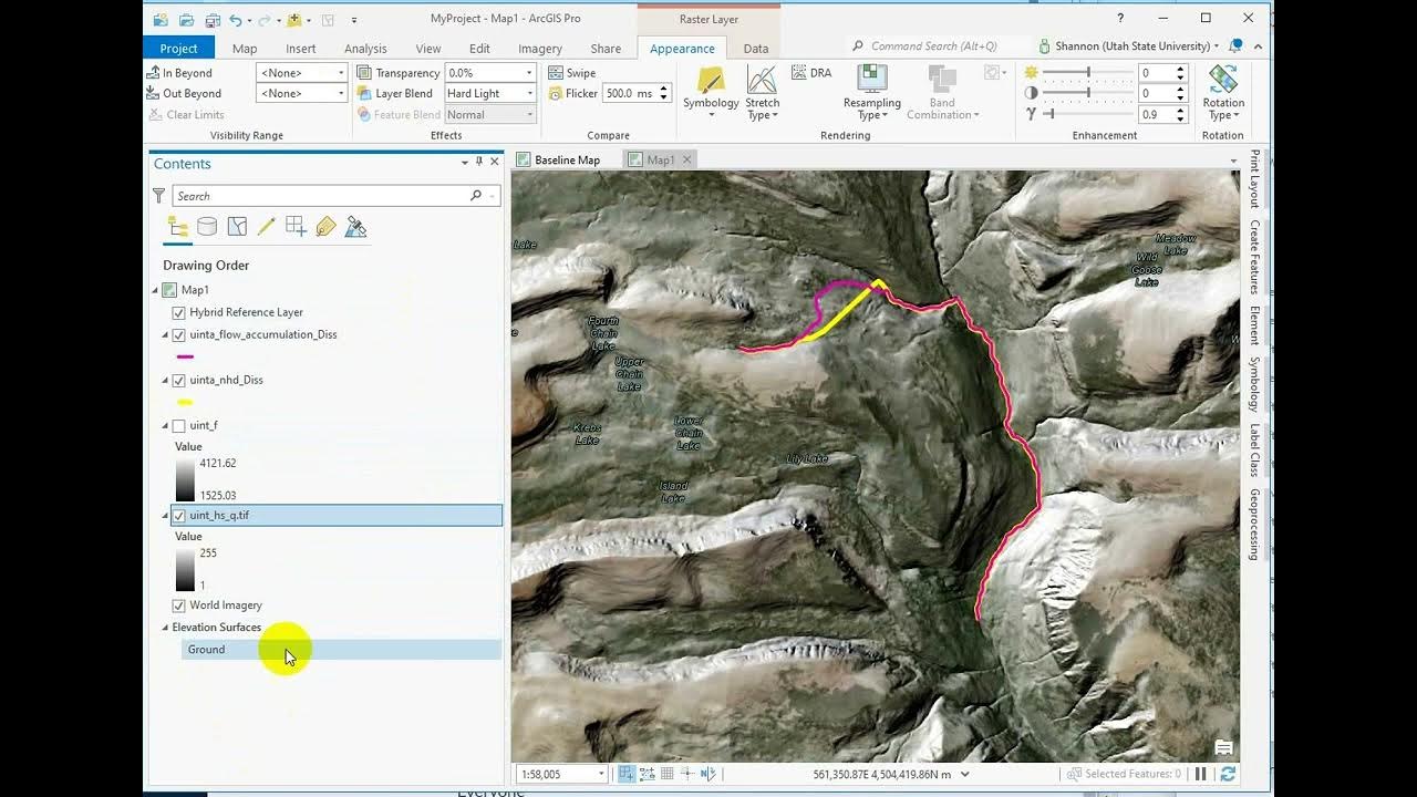 Creating longitudinal profiles in ArcGIS Pro - YouTube