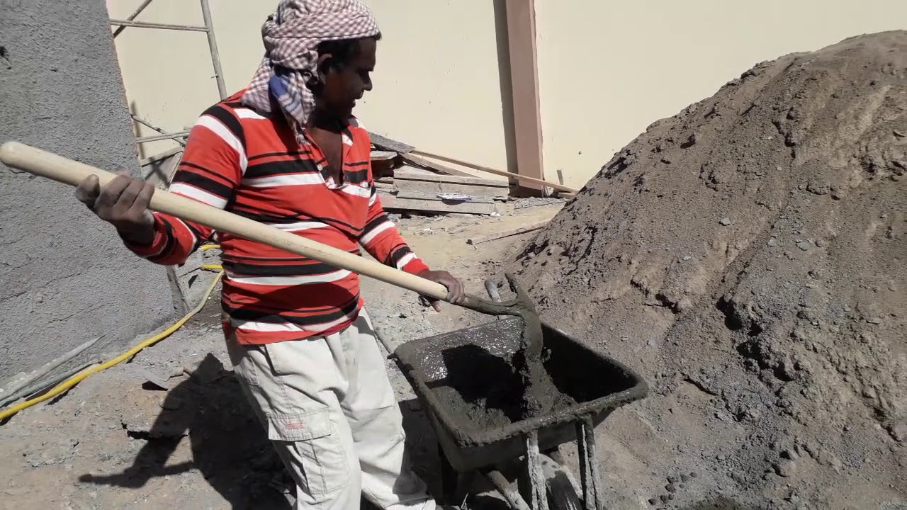 How to Make Plaster and Rush In a Building at Middle East/ Way of ...