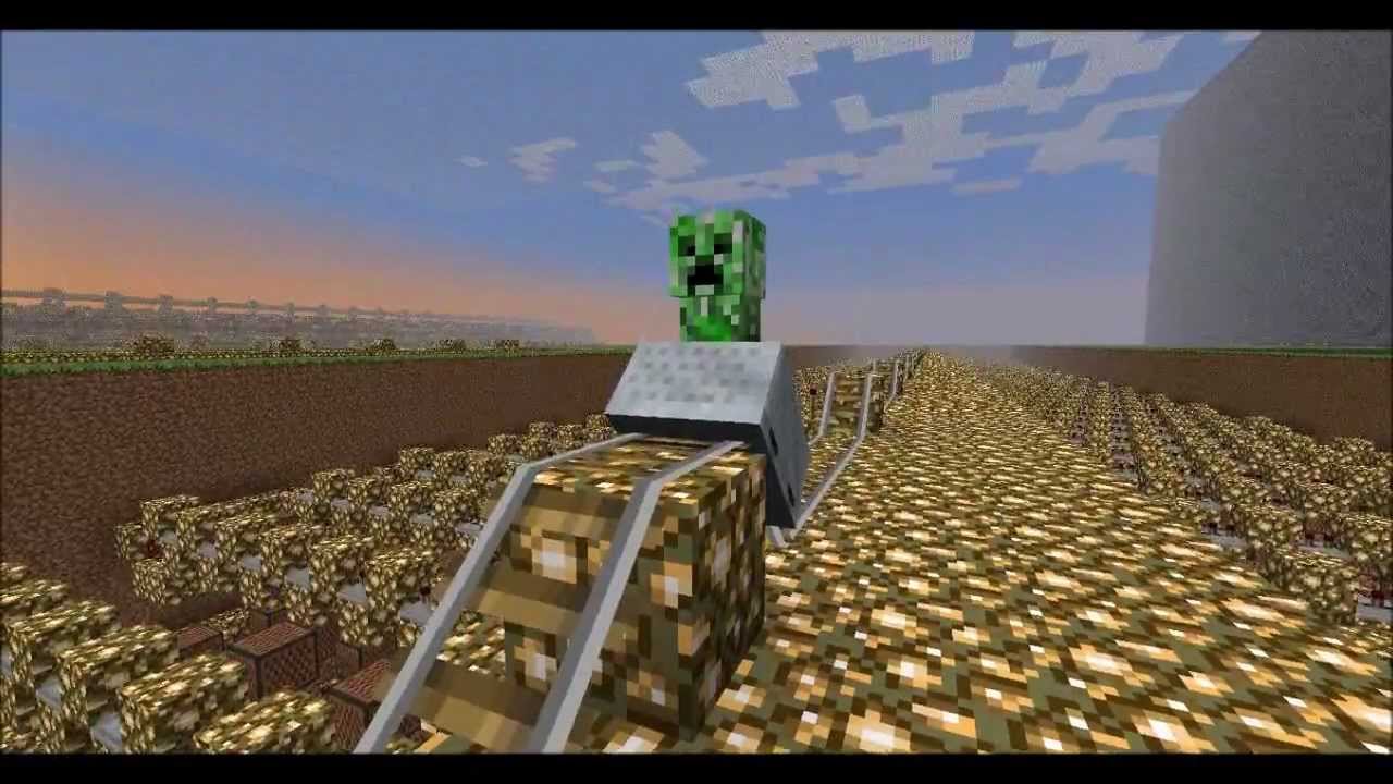 Creeper Endermen Minecart Ride! - YouTube