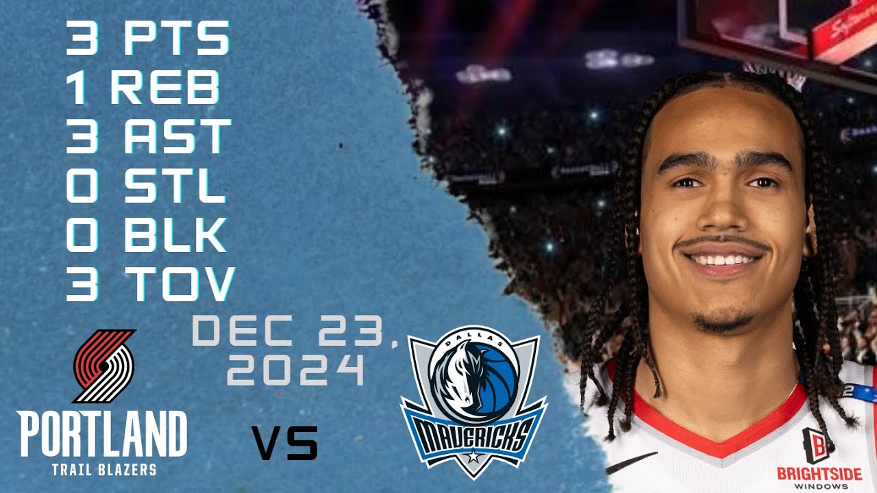 Dalano Banton Full Highlights & Lowlights vs MAVERICKS 23 12 2024 ...