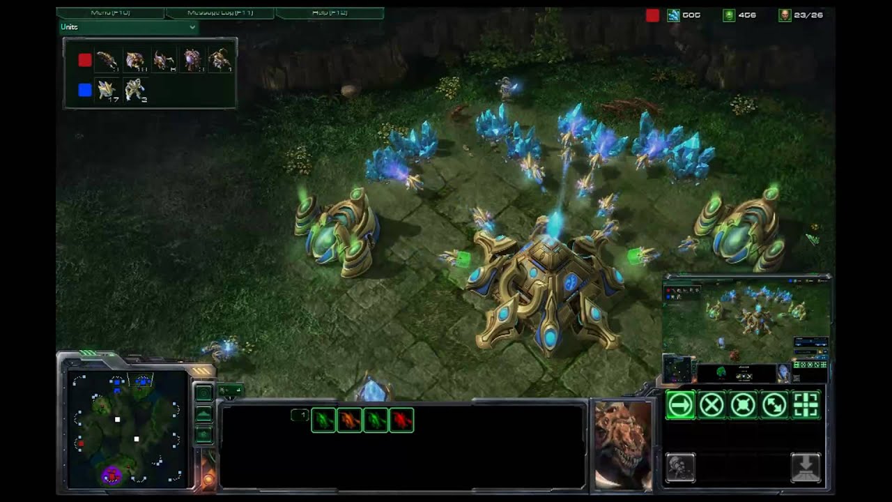 Starcraft 2: Zerg vs Protoss - YouTube