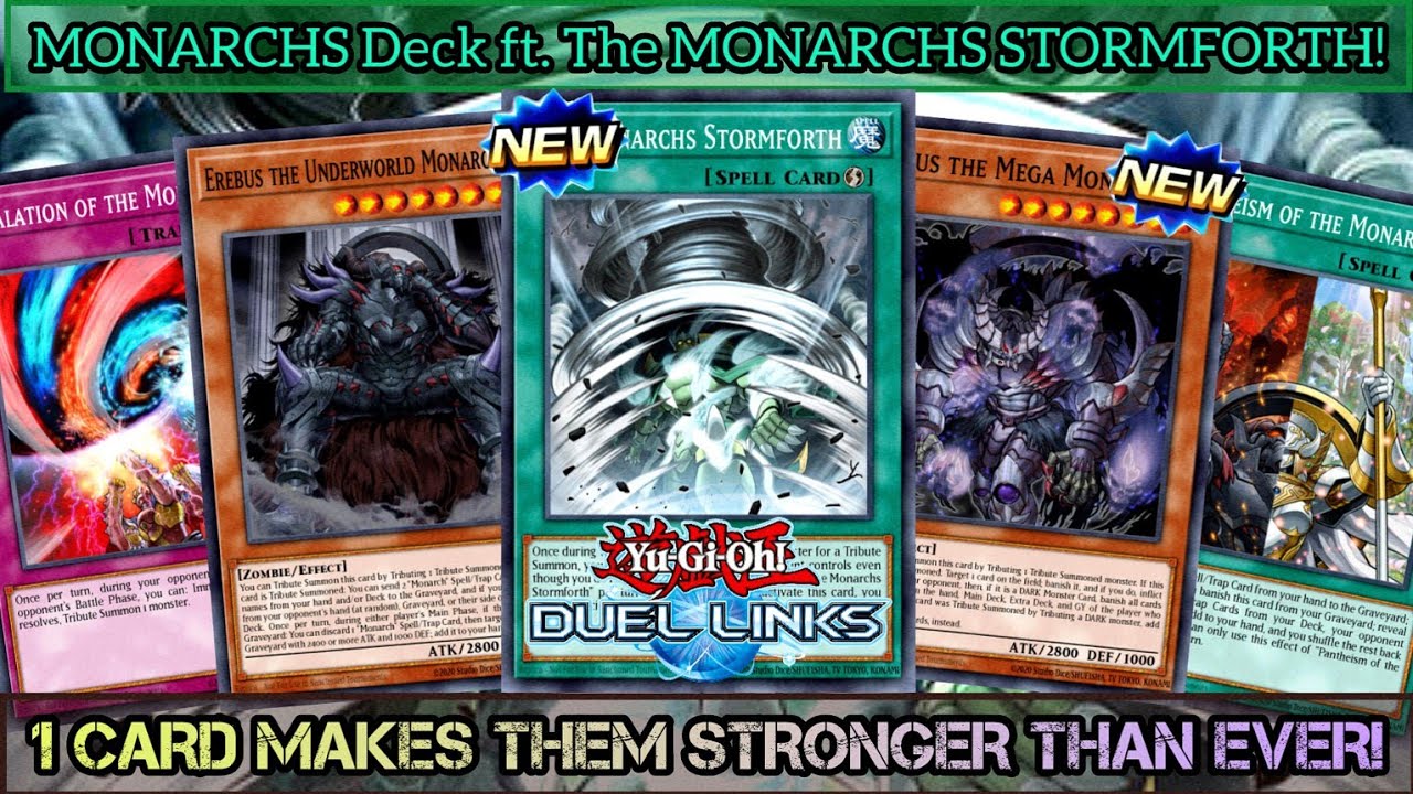 FINALLY! NEW MONARCHS STORMFORTH! Monarch Deck ft. New Support [DUEL LINKS] - YouTube