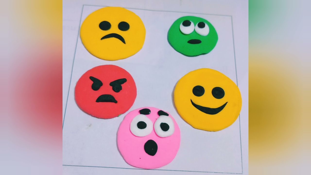 clay modeling for kids/ how to make emotion with clay/teach emotion ...