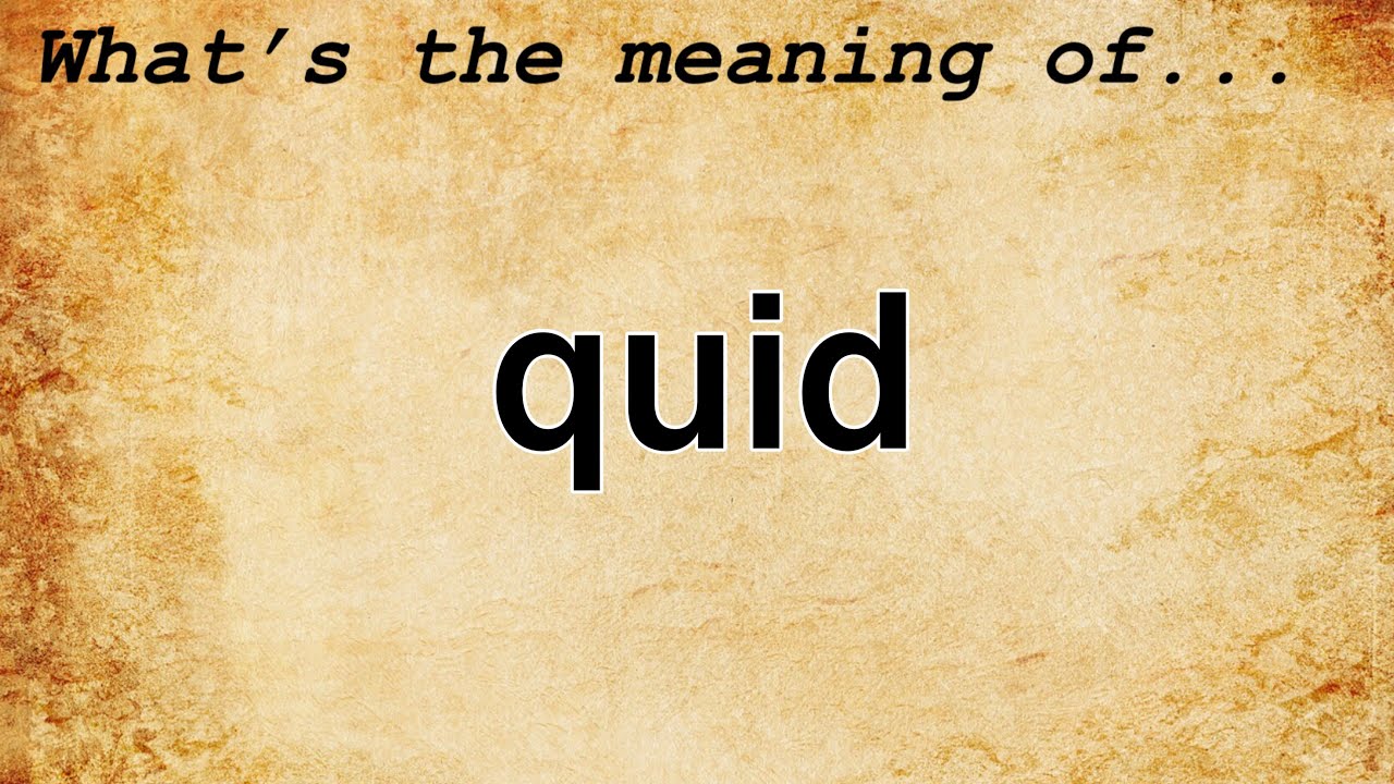 Quid Meaning Definition Of Quid YouTube quid-meaning-definition-of-quid-youtube