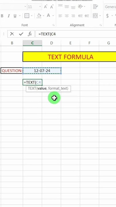 Text Formula || Excel || Formula|| - YouTube