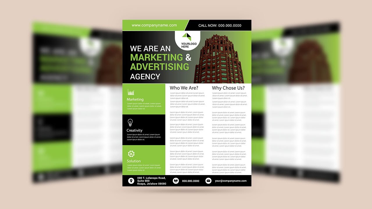 Illustrator tutorial - Business flyer design - YouTube