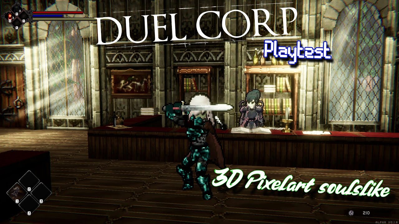 Superb pixelart soulslike - Duel Corp. - playtest - YouTube
