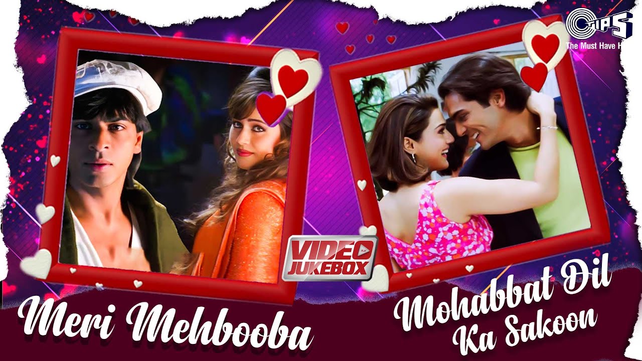 Mohabbat Dil Ka Sakoon X Meri Mehbooba | 90s Evergreen Hindi Hit Songs ...