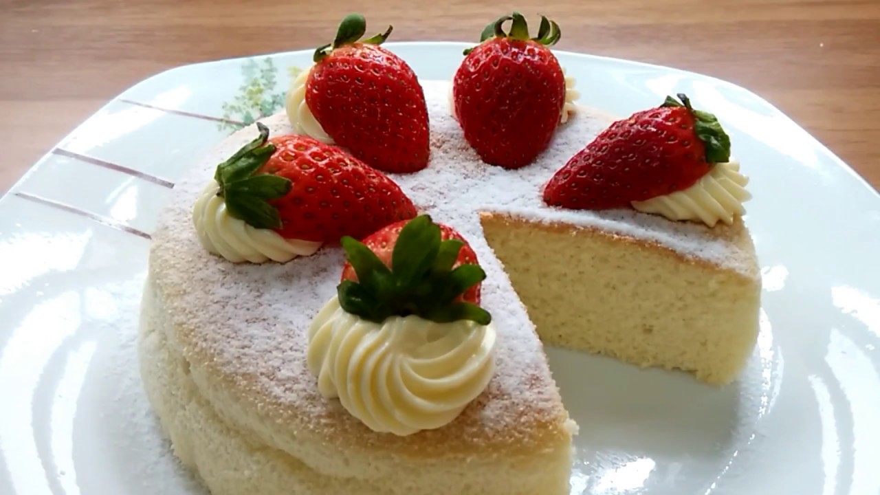 Super Llight & Fluffy Vanilla Chiffon Cake - YouTube