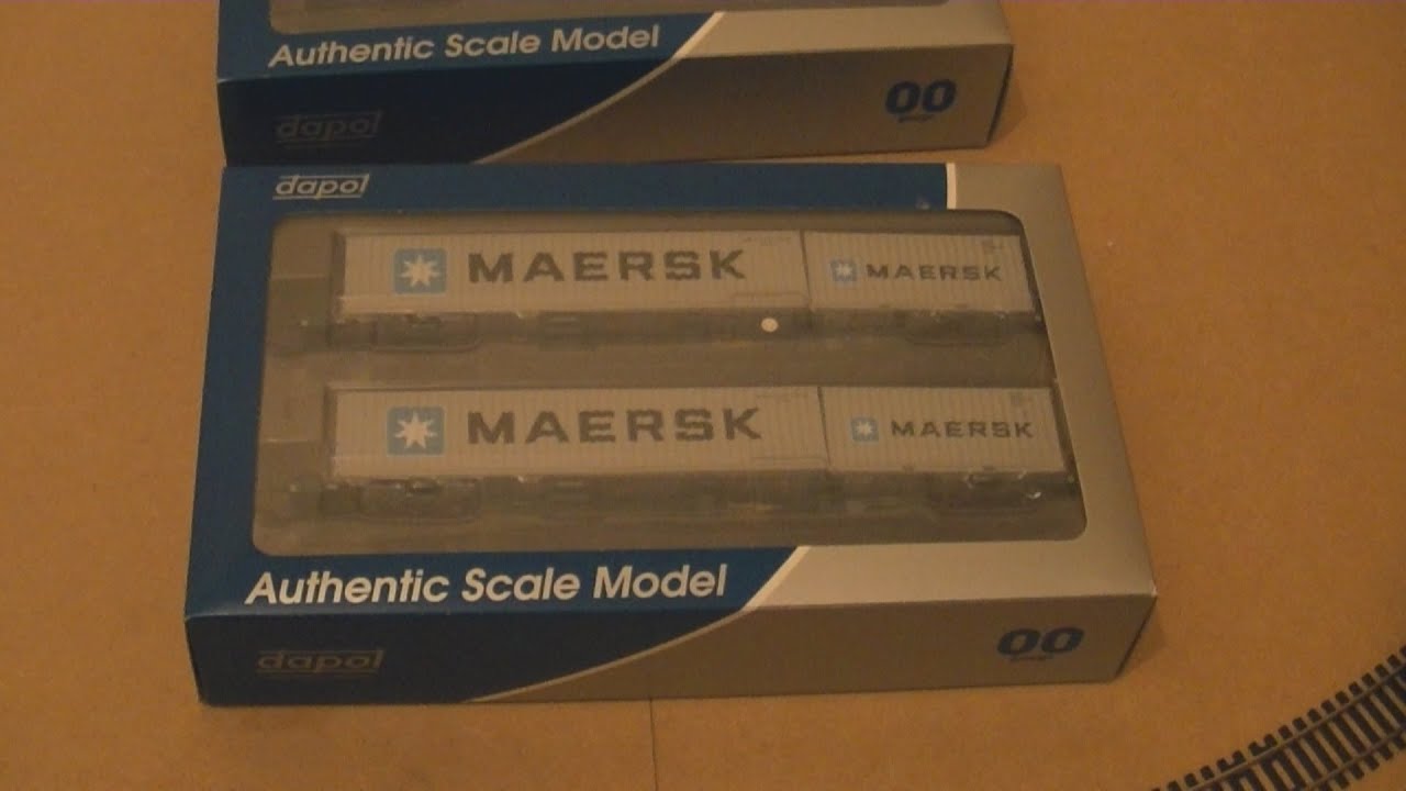 Dapol FEA-B Maersk Intermodal Twin Wagon Set Pack "Both Variants" (OO ...