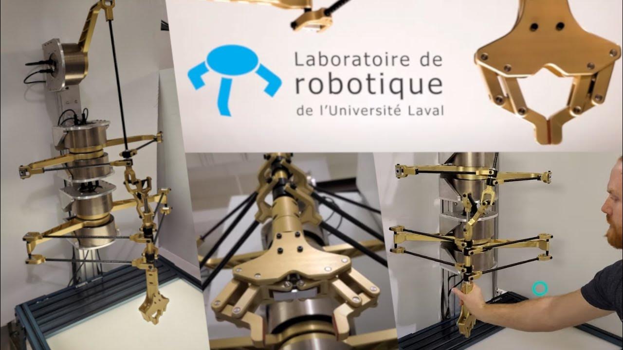 Backdrivable Parallel SCARA robot for pHRI including built-in gripper with unlimited rotation ...