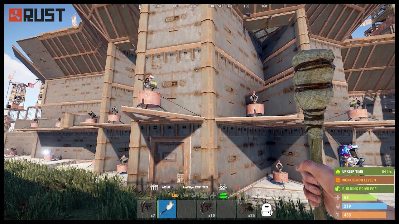 Rust - HQM Vault Turret Base 200+ Turrets [ PC 1080p 60fps ] - YouTube