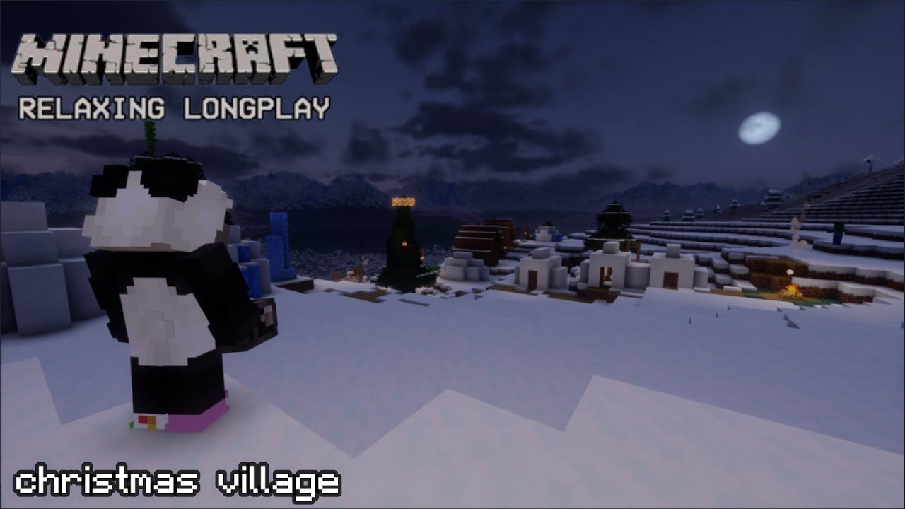 Minecraft Relaxing Longplay Christmas Snow Village (No Commentary) 1.20 ...