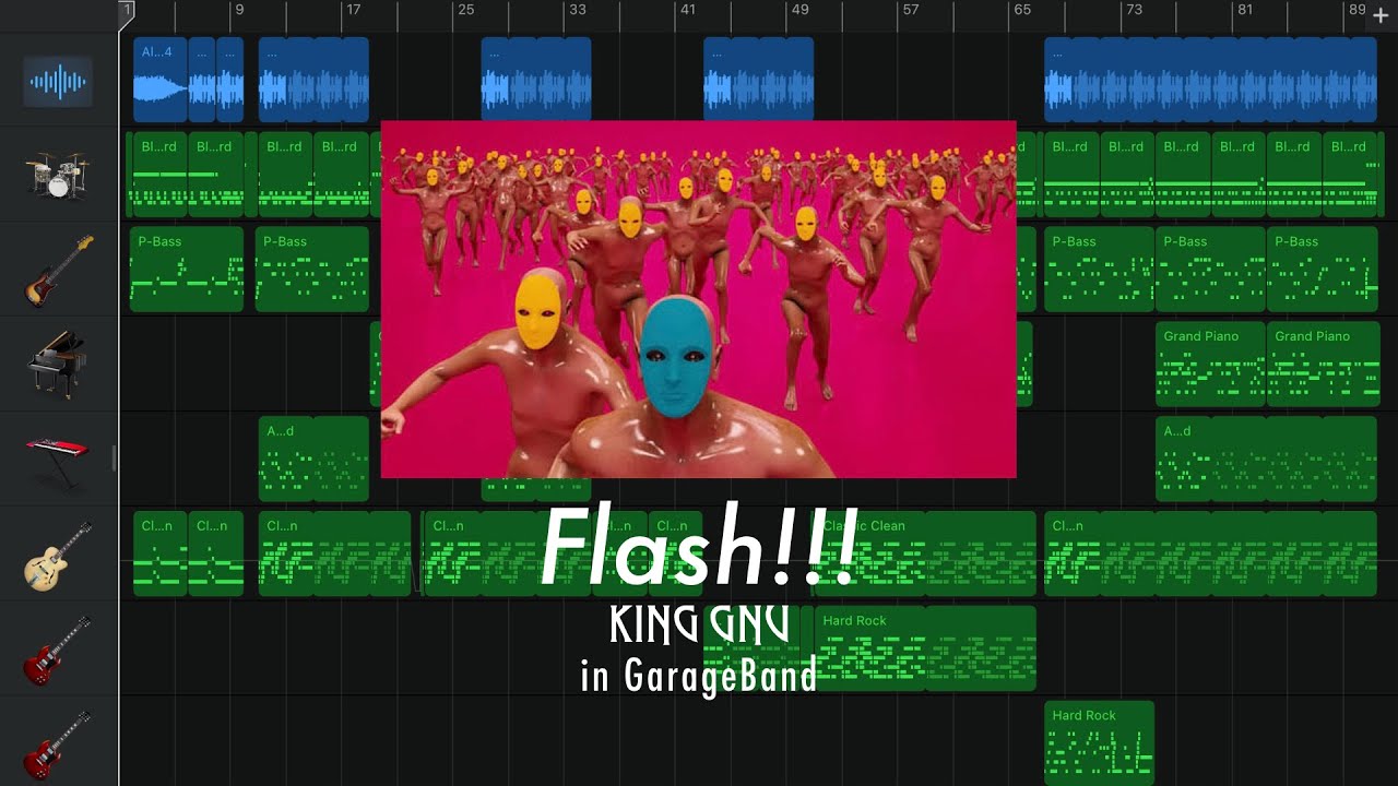 King Gnu - Flash!!! (Album ver.) in GarageBand - YouTube