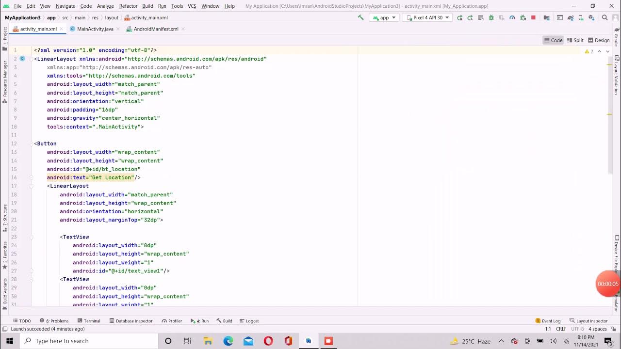 How to get current location in android studio - YouTube