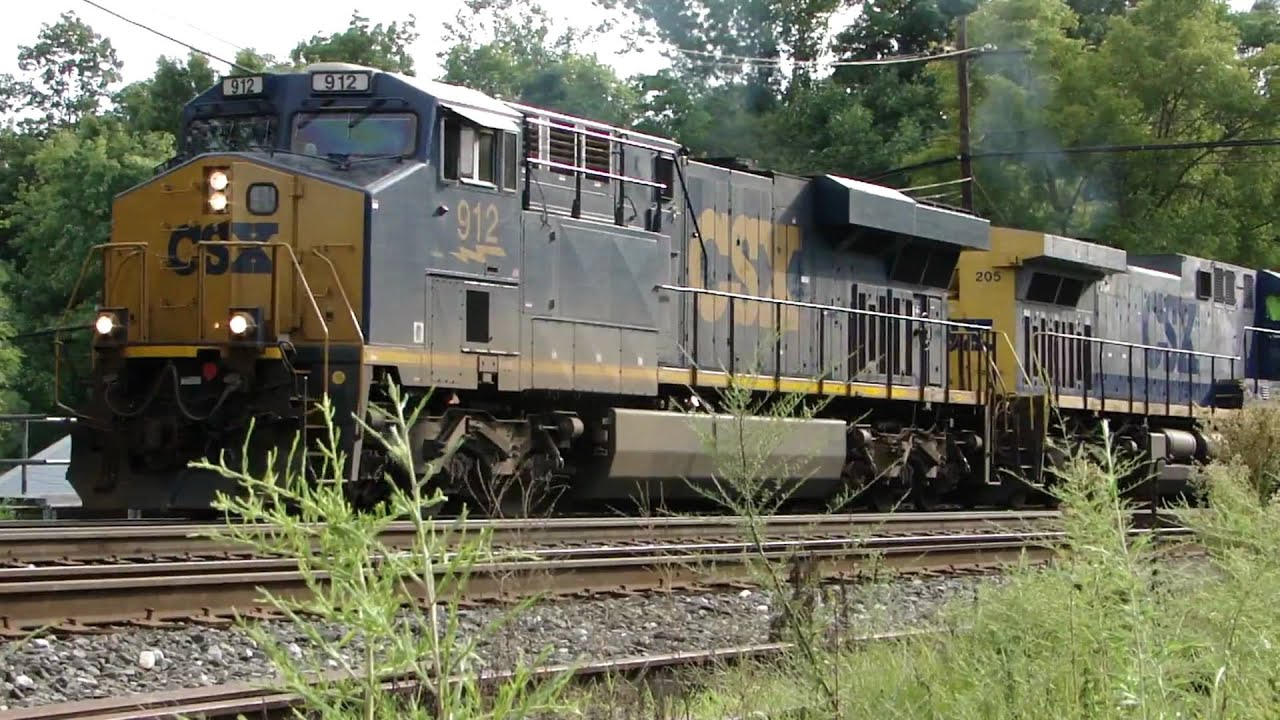 CSX 912 & 205 in St. Denis, MD - YouTube
