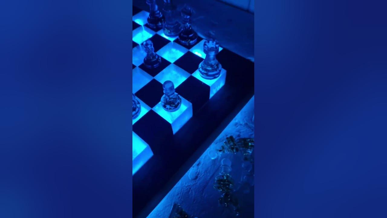 Шахматы с подсветкой из эпоксидной смолы шахматы Chess