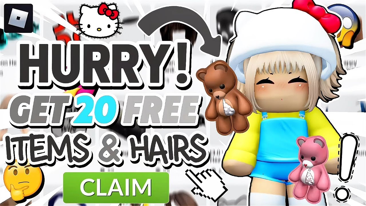 HURRY! GET 20 *FREE* CUTE HAIR & ITEMS NOW!! 🥰 ROBLOX FREE UGC - YouTube