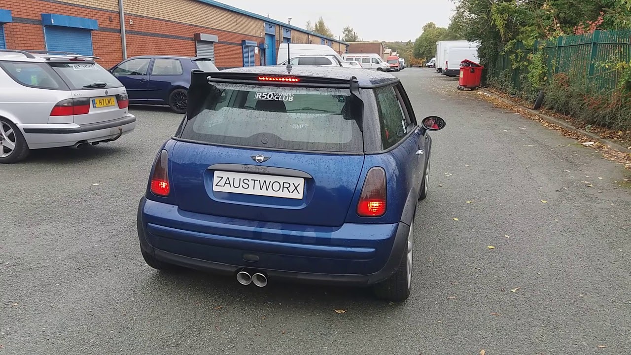 Mini One with centre exit R56 style rear silencer delete - YouTube