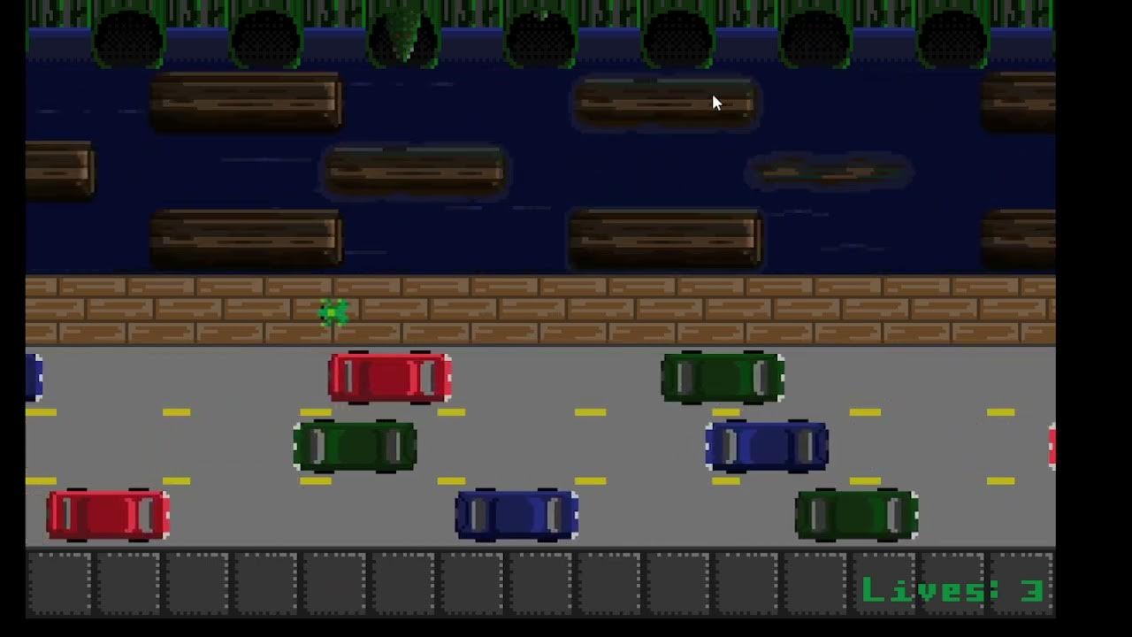 My Frogger project in Python - YouTube