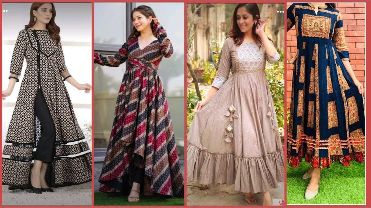 trendy long frocks design for summer||stylish long frocks designs for ...