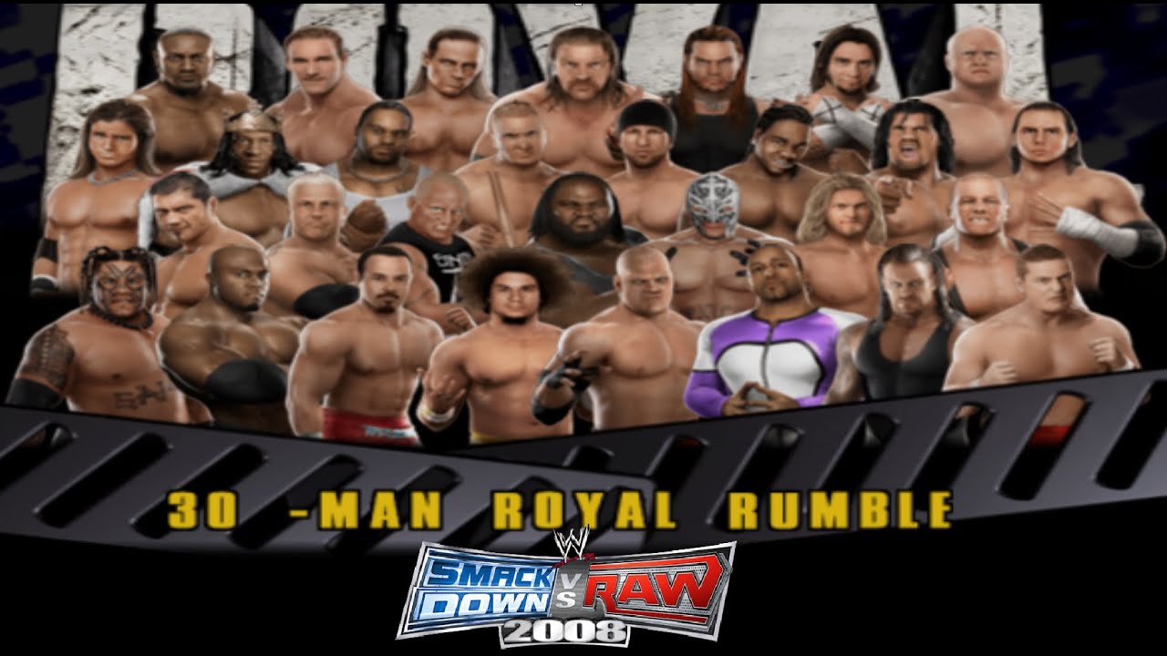 WWE Smackdown! vs Raw 2008 - Royal Rumble Match - YouTube