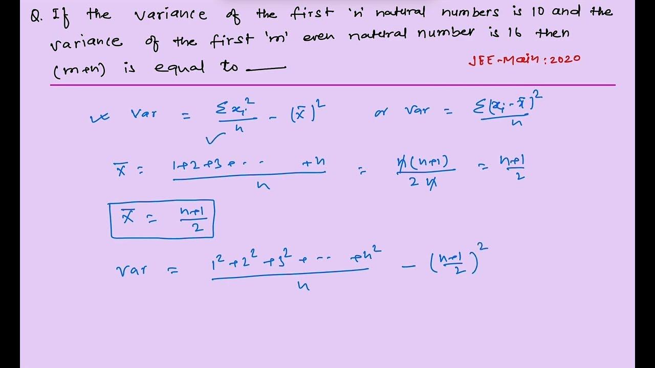 If The Variance Of First N Natural Numbers Is 10 Variance Of The if-the-variance-of-first-n-natural-numbers-is-10-variance-of-the