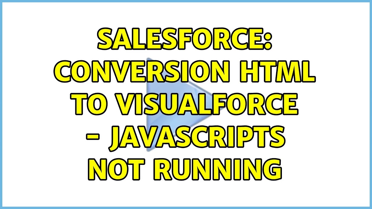 Salesforce Conversion Html To Visualforce Javascripts Not Running 9285
