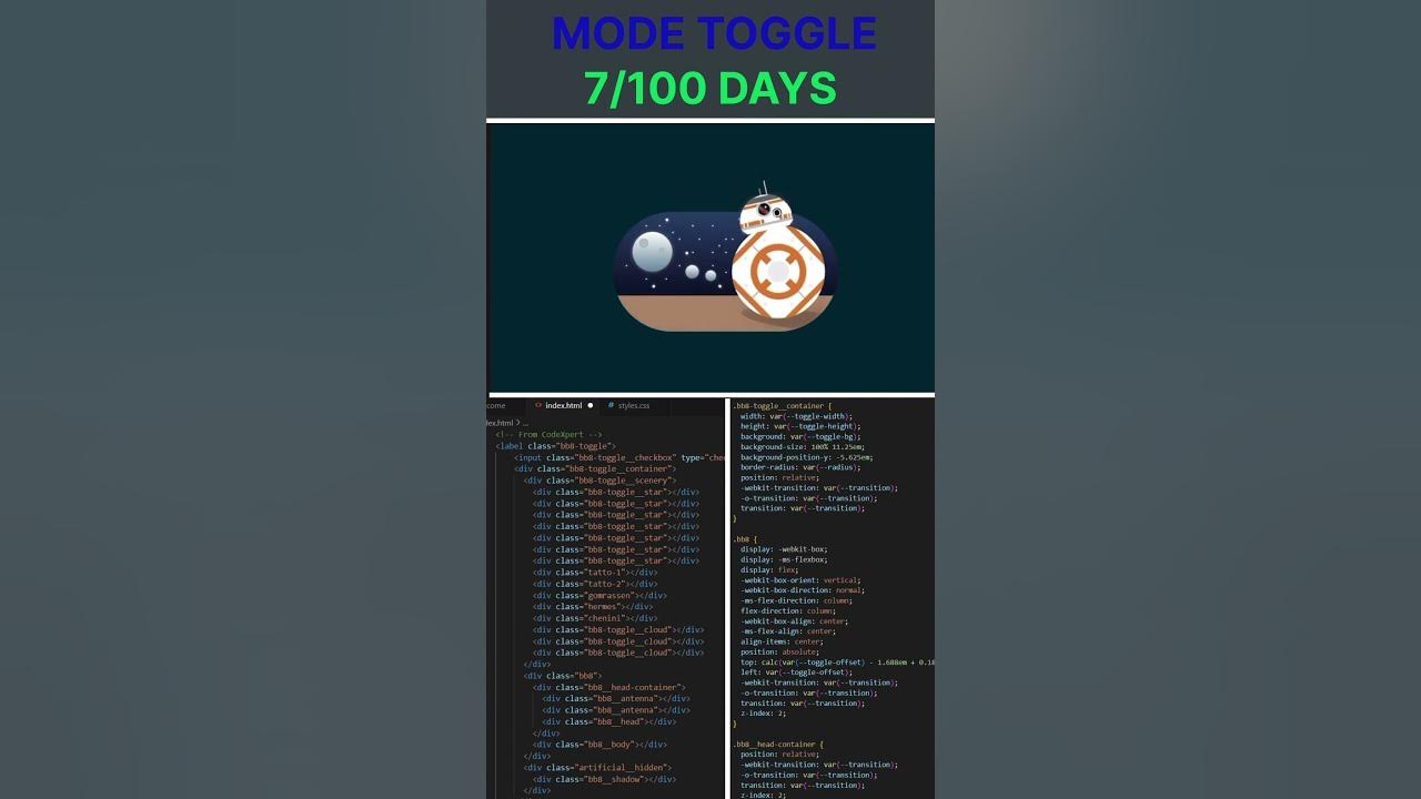 Mode Toggle Using Html And CSS - YouTube