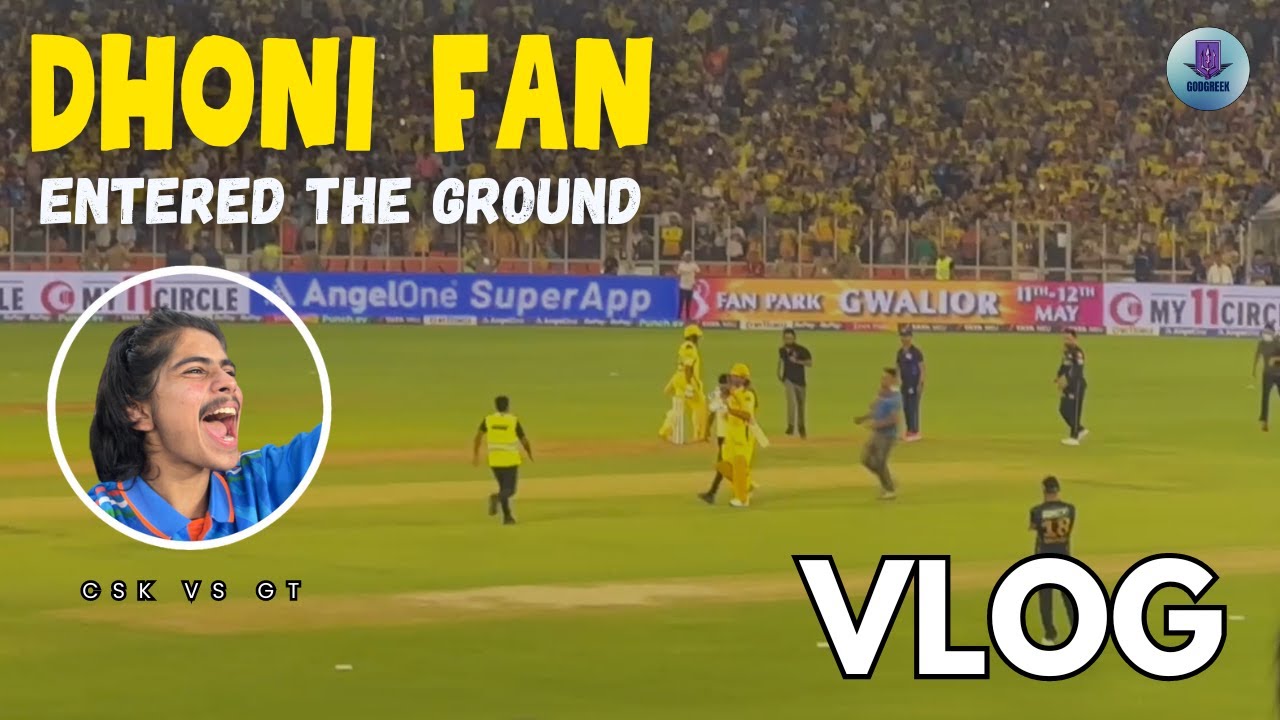 DHONI FAN Entered the Ground to meet him | #cskvsgt Match Vlog ...