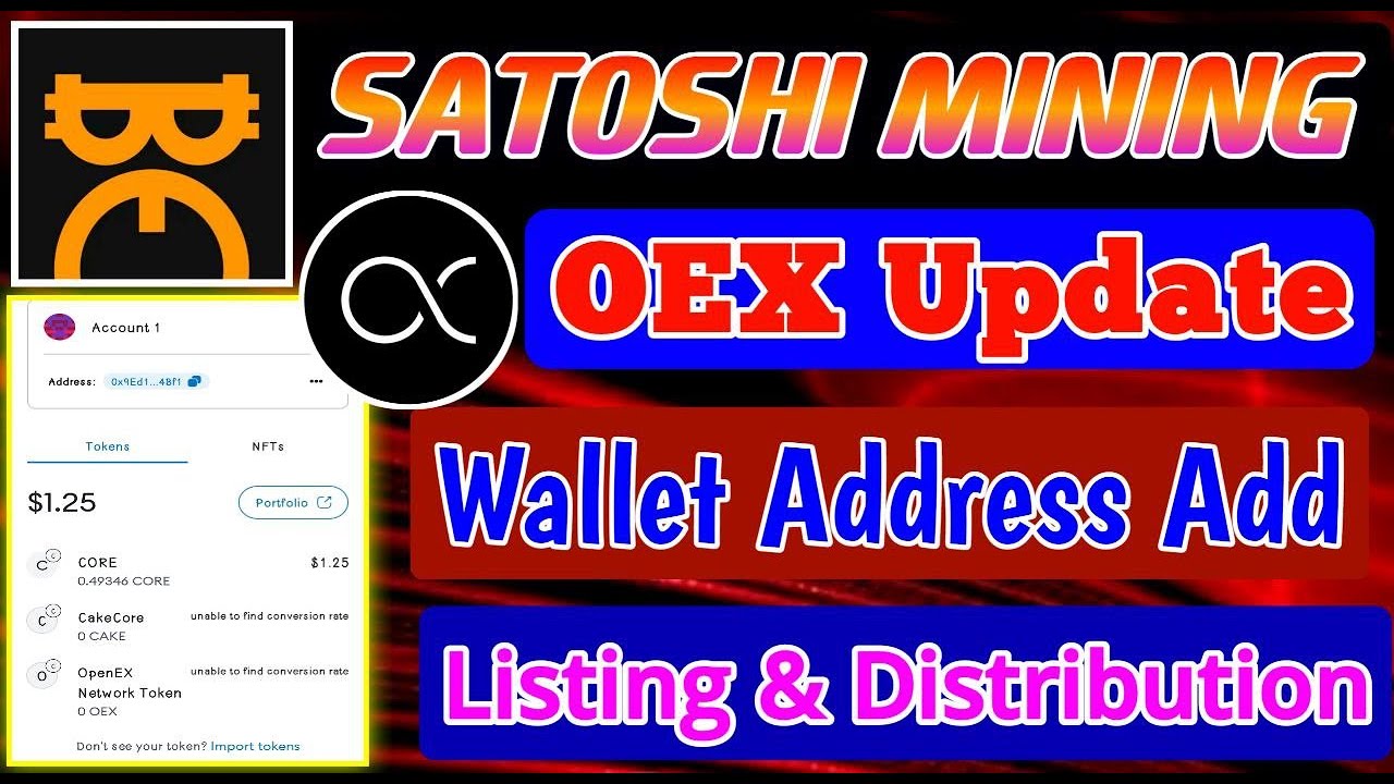 Satoshi Metamask Wallet Add Oex Oex Coin Withdraw Update Oex Coin