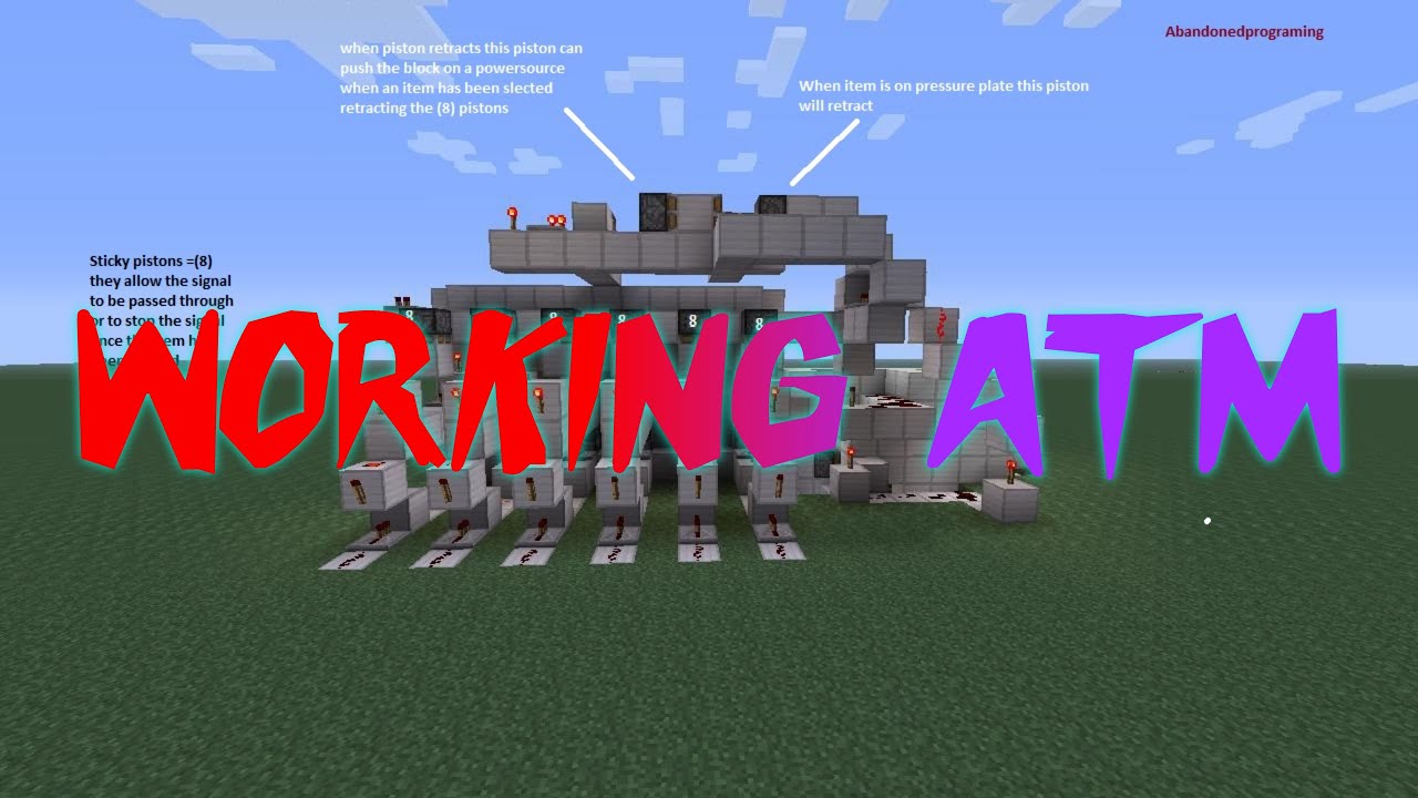 Minecraft Working ATM - Map Download - YouTube