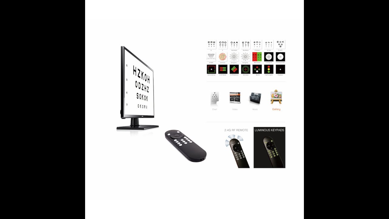 Digital Vision Chart for Eye Test - YouTube