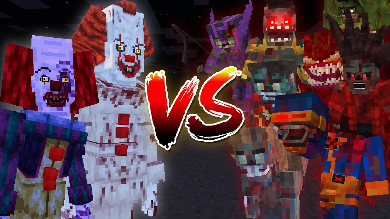 Minecraft Mob Battle: Pennywise vs Marvel Zombies | Minecraft Bedrock ...