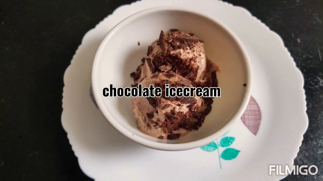 How to make "chocolate ice cream " || home made chocolate ice cream ...