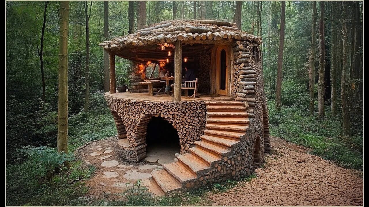 Built Technologically Modern Forest Wooden Houses with Garden in The ...