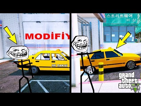 TROLLFACE TOFAŞ ŞAHİN TAKSİYİ ÇAL VE MODİFİYE ETTİR! - GTA 5