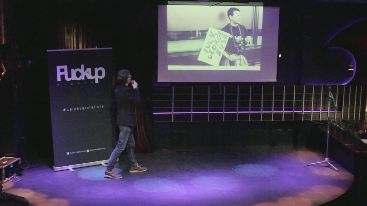 FuckUp Nights pranešėjo Mark Adam Harold nesėkmės istorija - YouTube