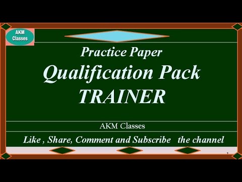 MCQs (Part-1) based on Qualification Pack Trainer - YouTube