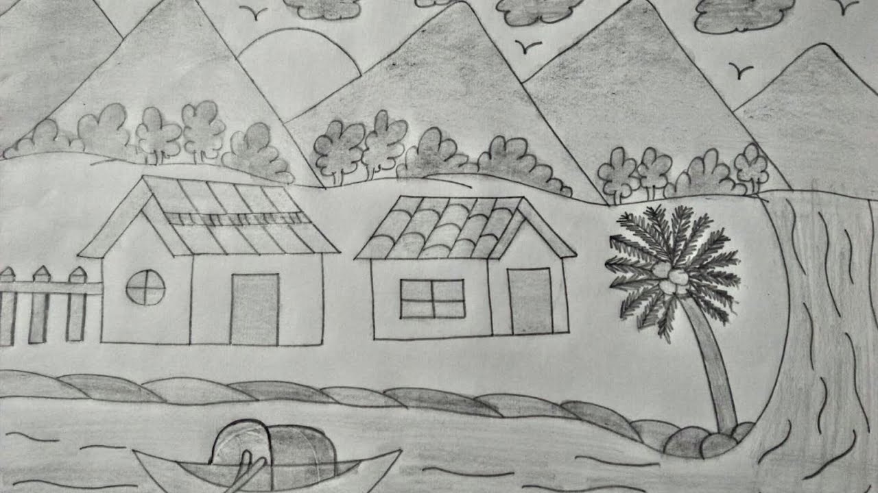 How to make a easy scenery , sindri step by step #scenery #sindri ...