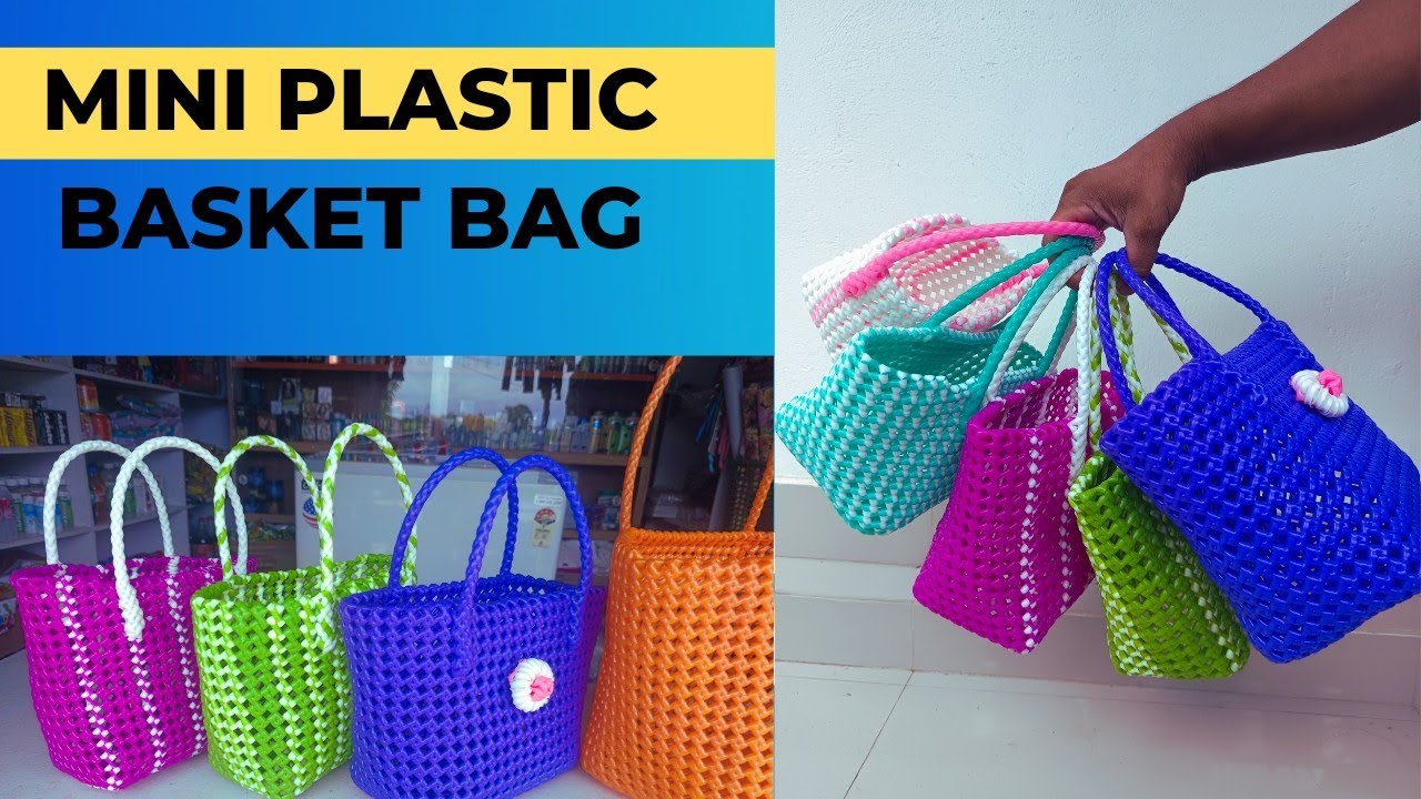 Mini plastic Wire Basket Bag 👜//Simple Plastic Bag 🔥 - YouTube