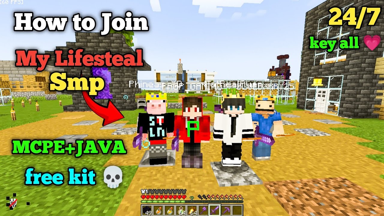 Best Minecraft Public Lifesteal Smp 🥳 | 24/7 Online | Java + Bedrock ...