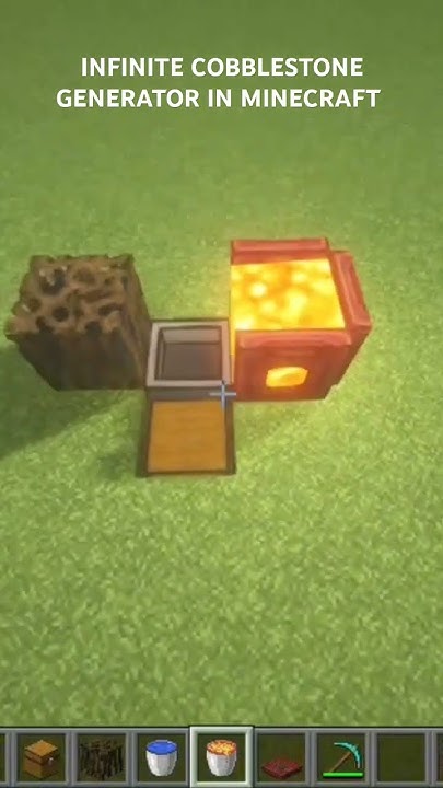 Infinite cobblestone generator in Minecraft #shorts #minecraft #viral ...