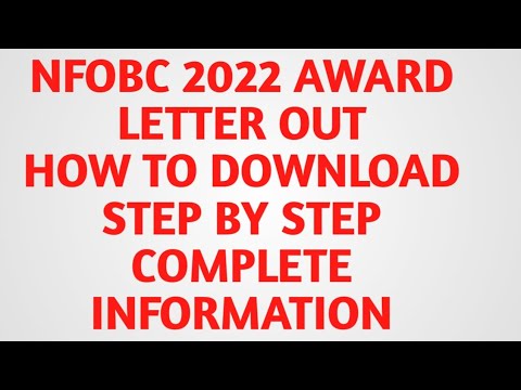 NFOBC AWARD LETTER 2022 OUT// CSIR UGC NET JUNE 2022 NFOBC AWARD LETTER ...
