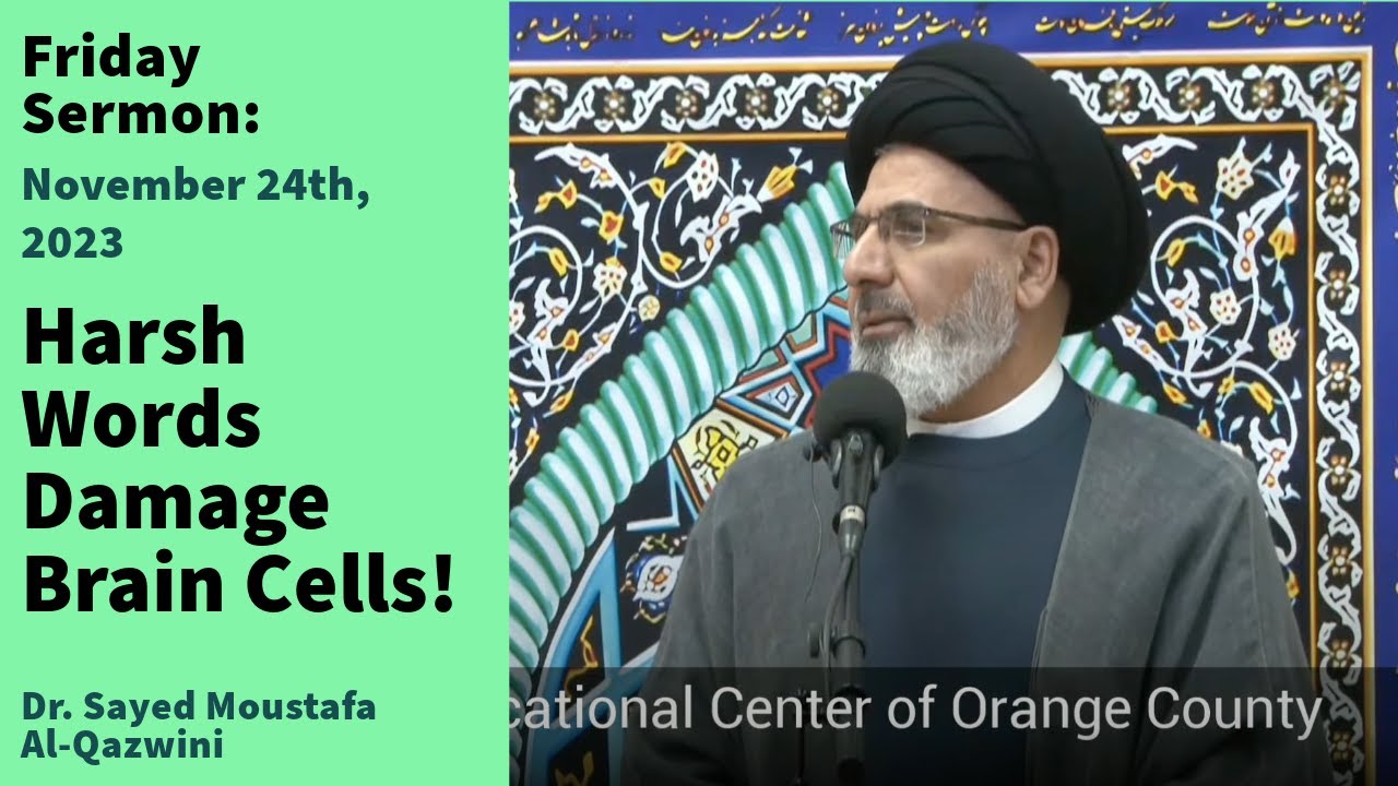 Harsh Words Damage Brain Cells! | Friday Sermon 11/24/23 | Dr. Sayed ...
